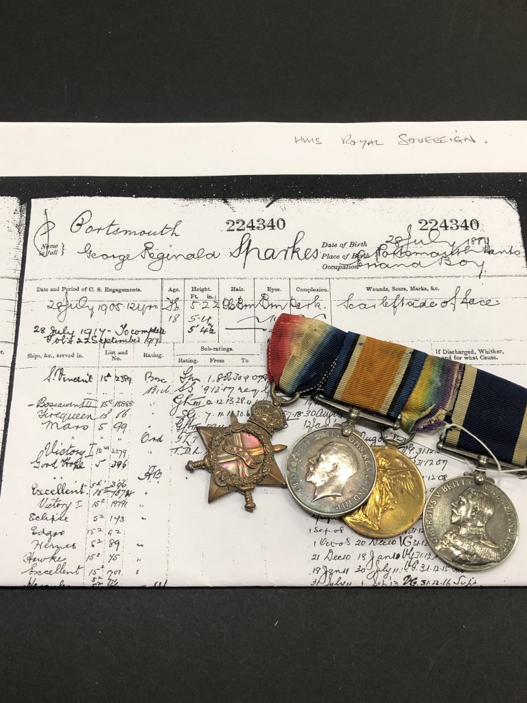 WWI Trio RN Long Service & Good Conduct - Bygones Shop