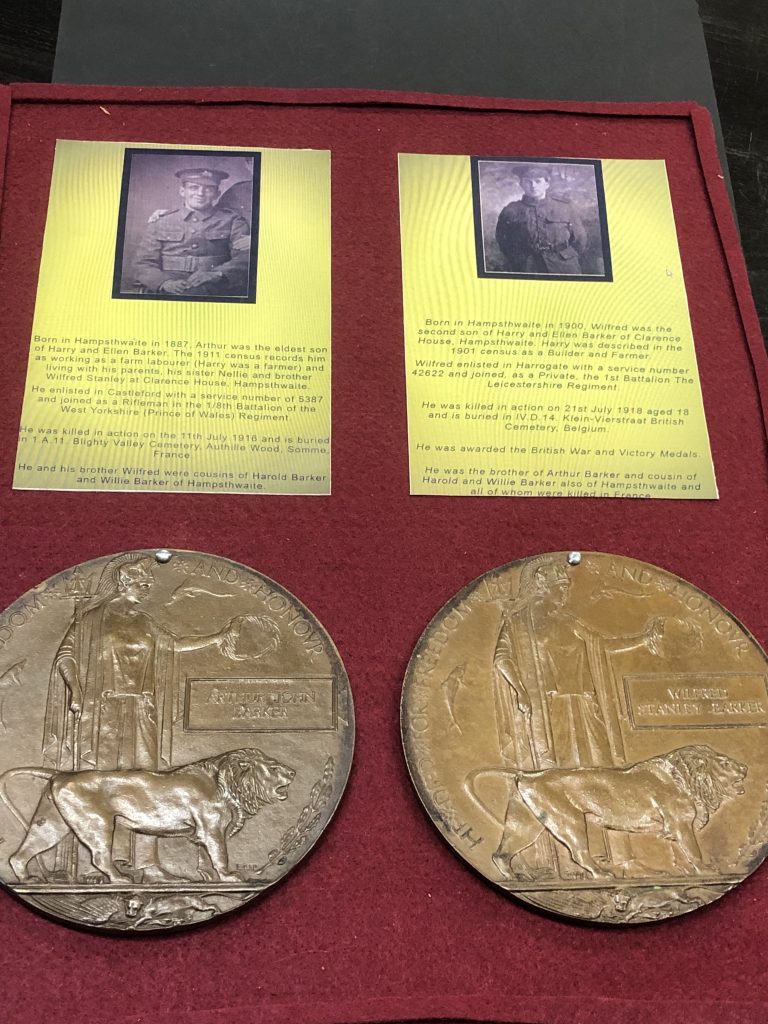 2 WWI Plaques to Brothers - Bygones Shop