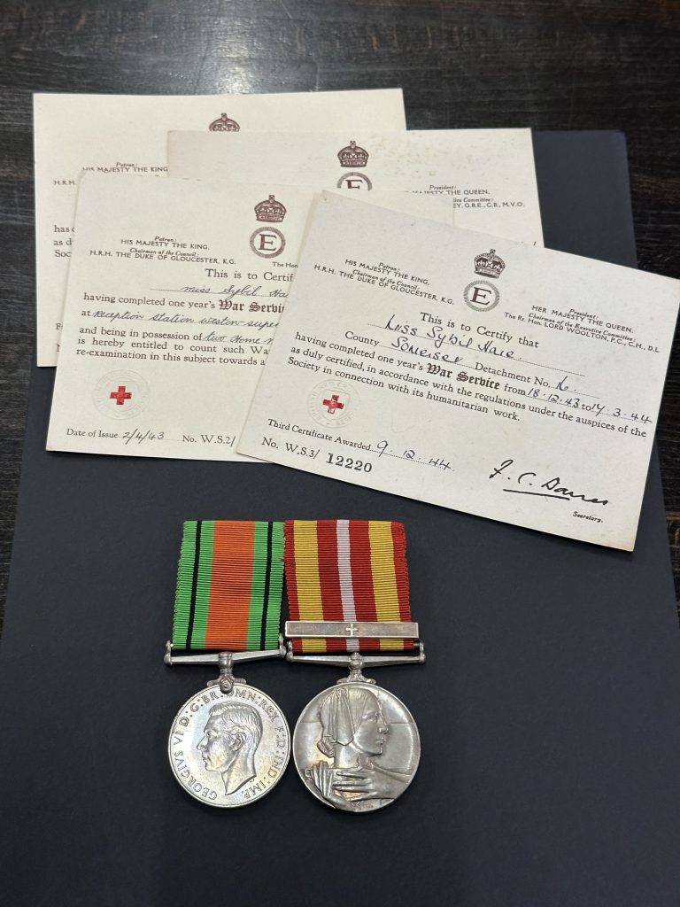 WWII Red Cross Medal Pair with Original Certificates - Bygones Shop